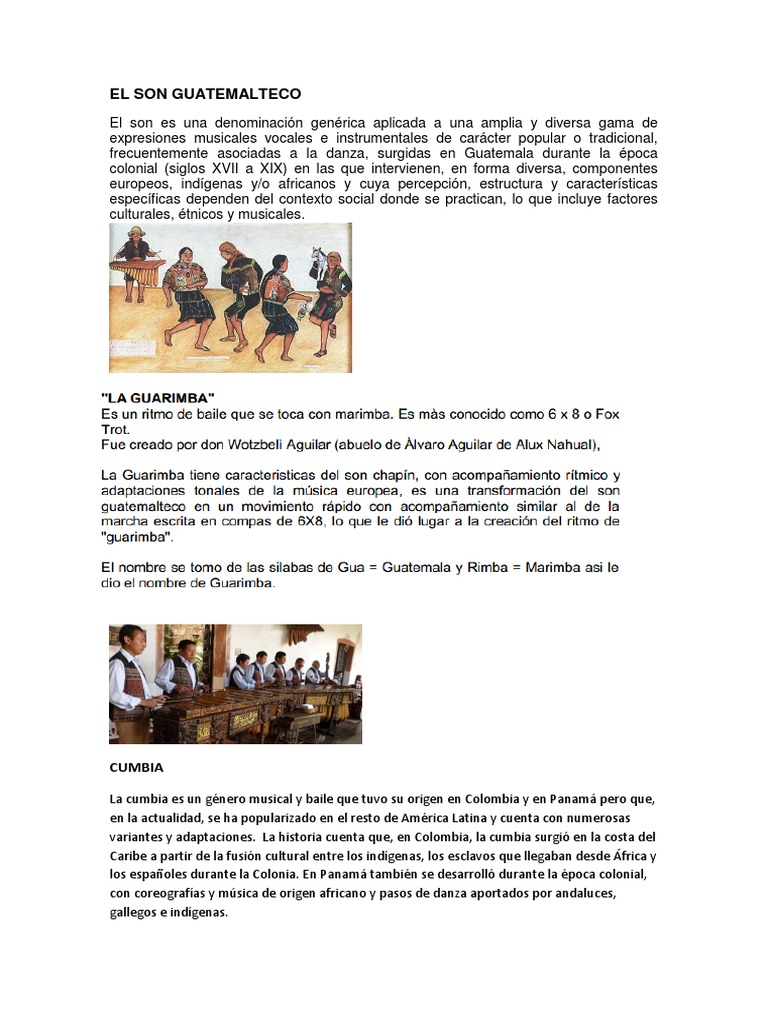 El Son Guatemalteco | PDF | Las artes escénicas | Musica Latinoamericana
