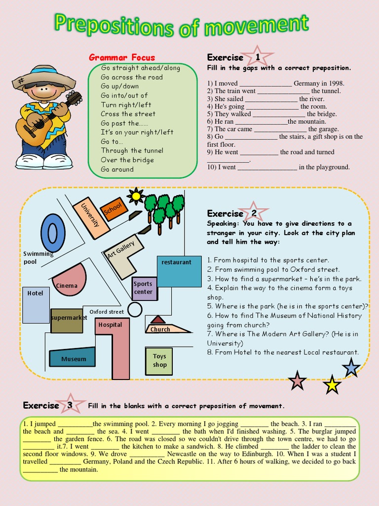 Prepositions of Movement Worksheet | PDF | Leisure