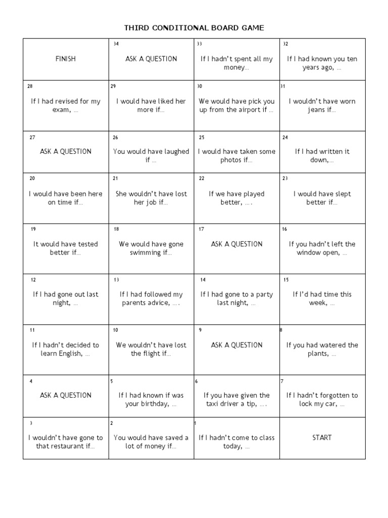 3 Conditional Board Game | PDF