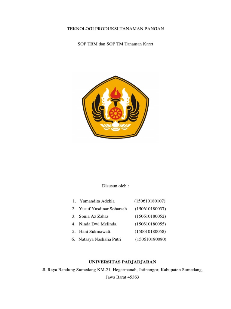 Tptperkebunan - Sop TBM Dan TM Tanaman Karet | PDF