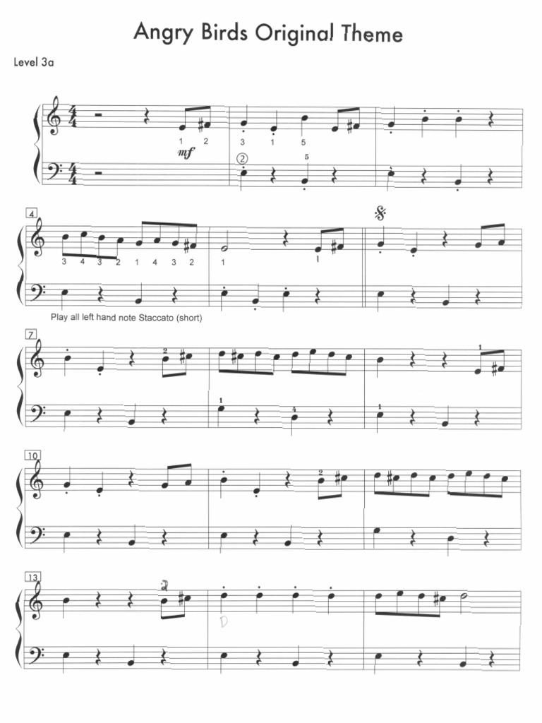 Angry Birds Level 3 Sheet Music | PDF