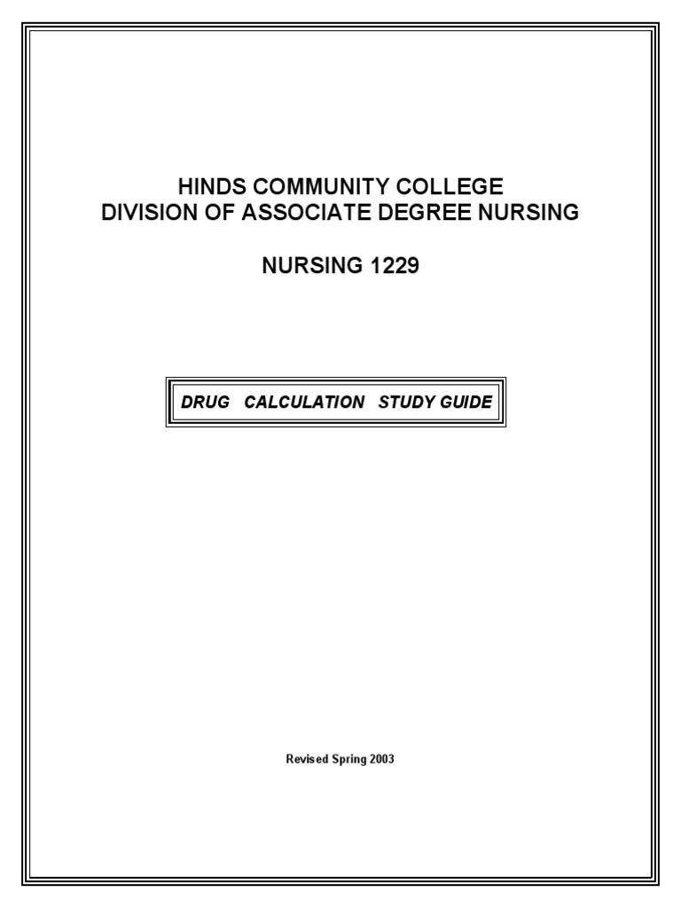 Drug Study Guide Calculation PDF | PDF | Grain (Unit) | Dose (Biochemistry)