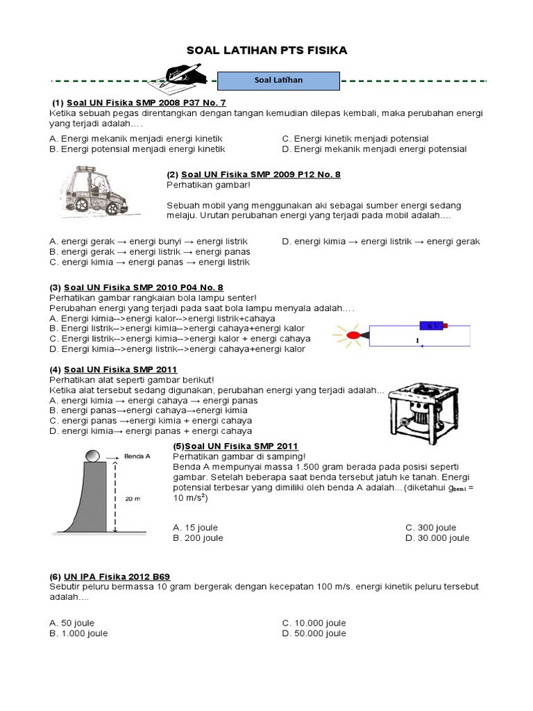 Latihan Soal Usaha Dan Energi | PDF | Sains & Matematika