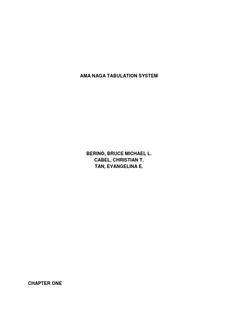 AMA Naga Tabulation System: An Automated and Customizable System for ...