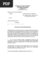 Motion For Reconsideration | PDF | Affidavit | Employment