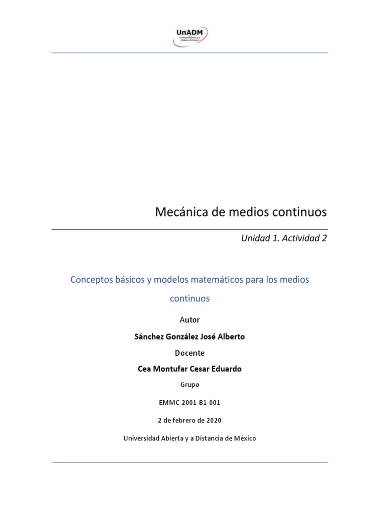 Emmc U1 A2 Jasg | PDF | Tensor | Mecánica de Medios Continuos