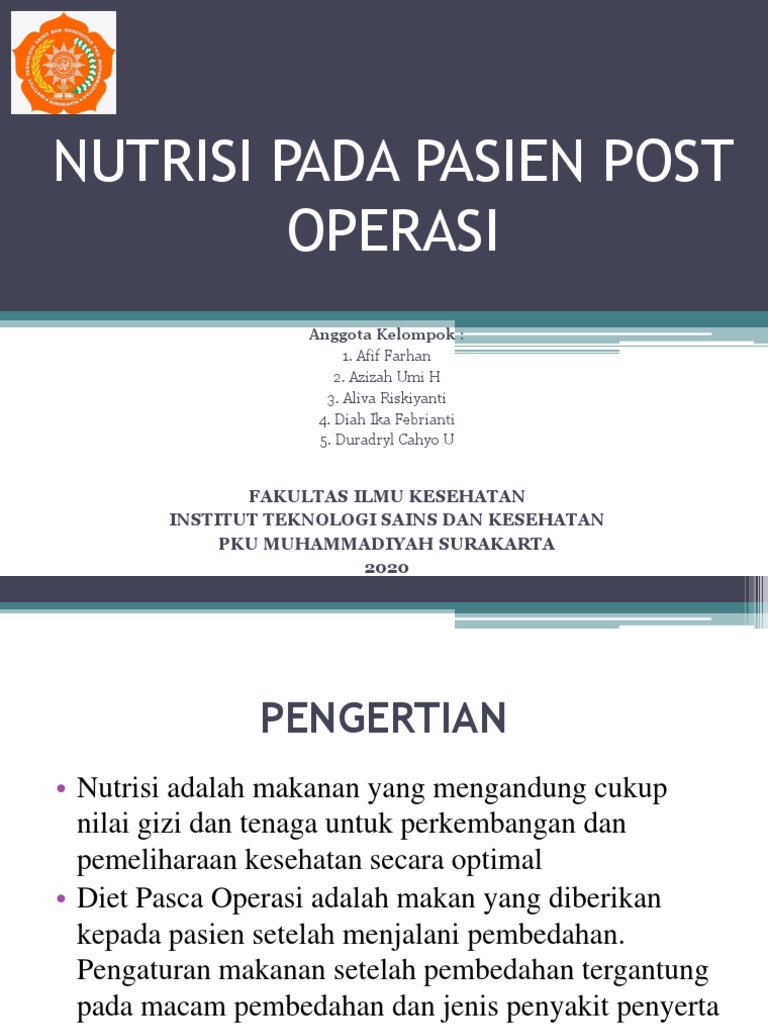 Nutrisi Pada Pasien Post Operasi-1 | PDF