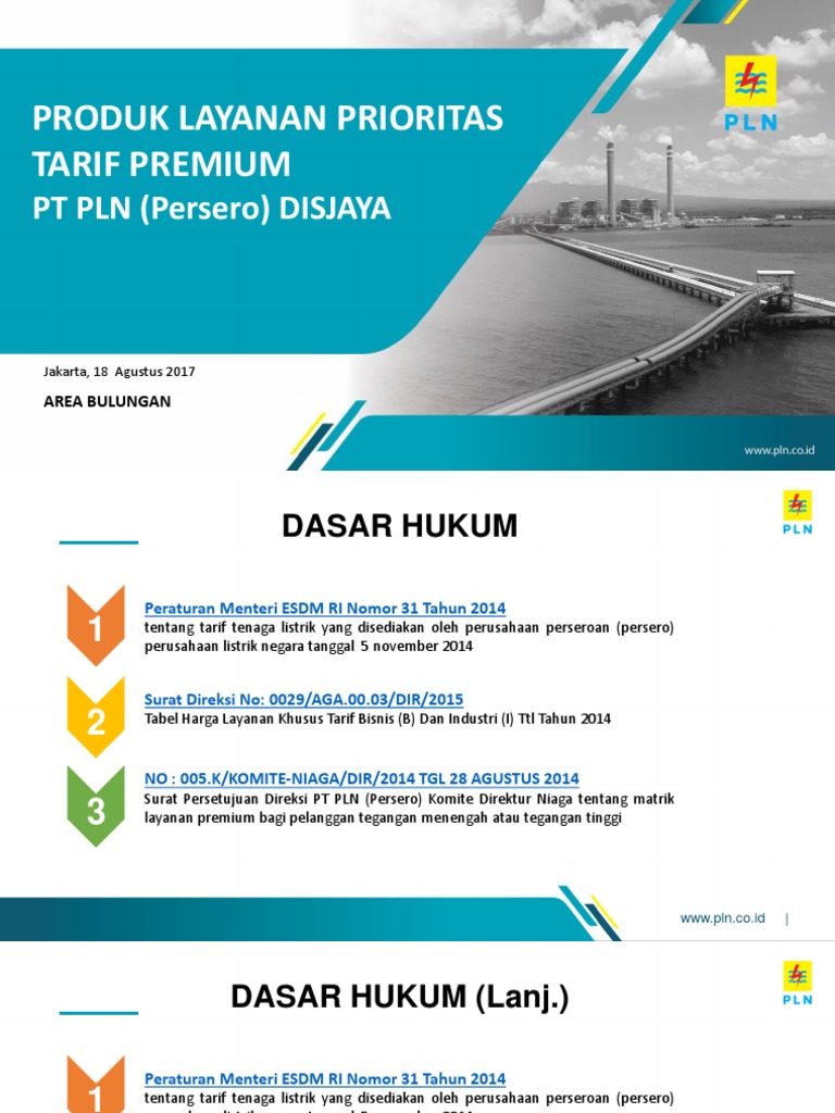 PRODUK LAYANAN TARIF PREMIUM PT PLN (Persero) - PT. SUMMITMAS PROPERTY ...