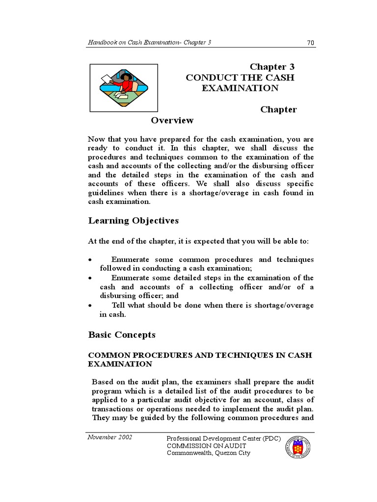 Cash Examination Procedures Manual | PDF | Cheque | Deposit Account