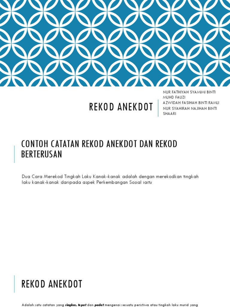 Rekod Anekdot | PDF