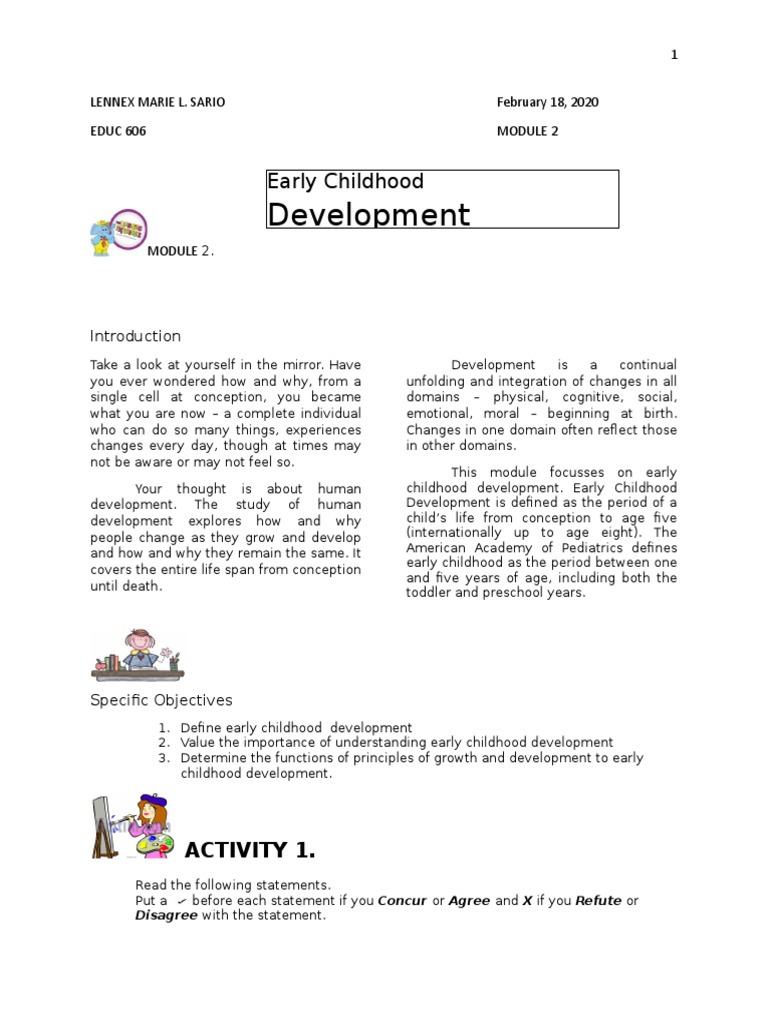 Educ 606 Module 2 Early Childhood Development | PDF | Early Childhood ...