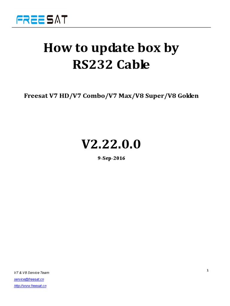 How To Use RS232 To Update Box V2.22.0.0 PDF | PDF