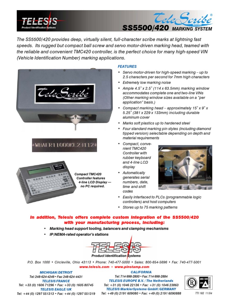 SS5500-420 - Sales Sheet | PDF | Fax | Computer Engineering