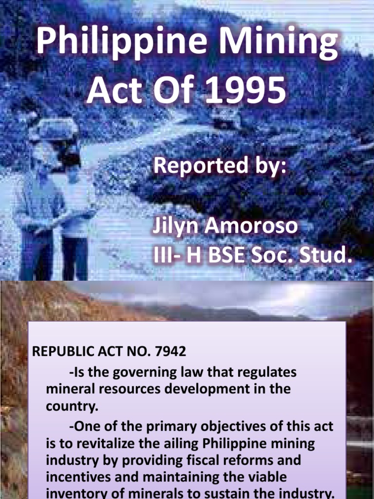 Philippine Mining Act of 1995 | PDF | Mining | Philippines