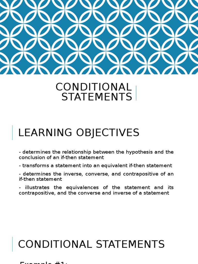 Understanding Conditional Statements | PDF | Mathematical Logic | Logical Expressions
