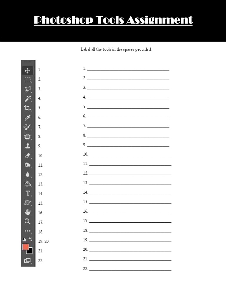 1 Photoshop Tools Assignment PDF | PDF
