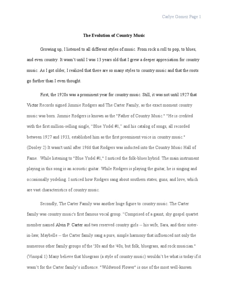 Timeline of Country Music Evolution | PDF | Country Music | Singing