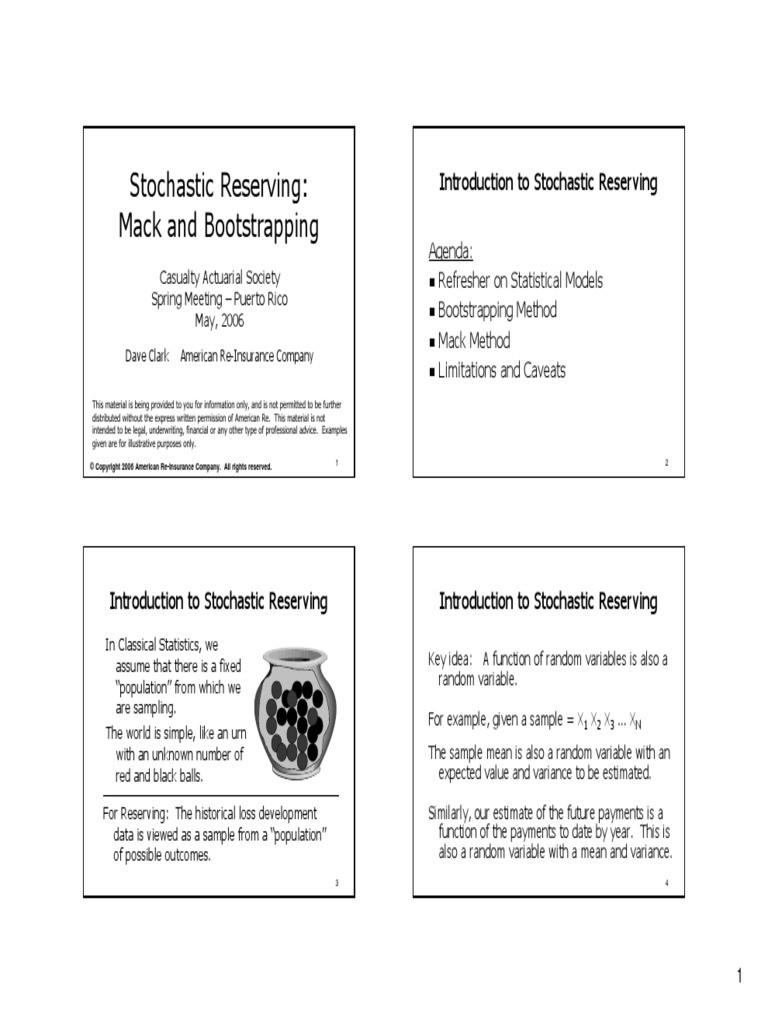 Stochastic Reserving - Stochastic Reserving - Mack and Bootstrapping ...