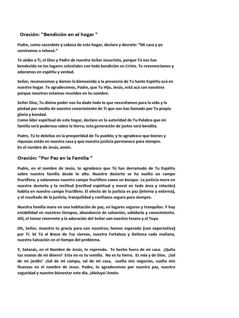 Oraciónes de Poder | PDF | Oración | Cristo (título)