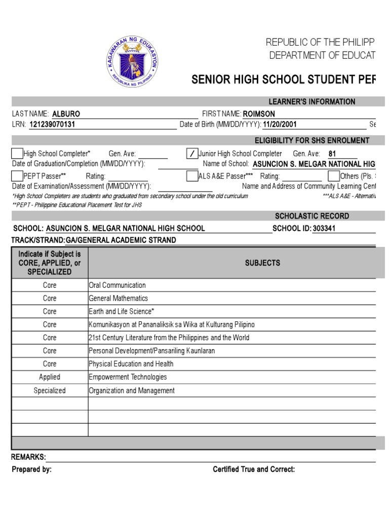 GAS-SF10 Final | Download Free PDF | Curriculum | Middle Schools