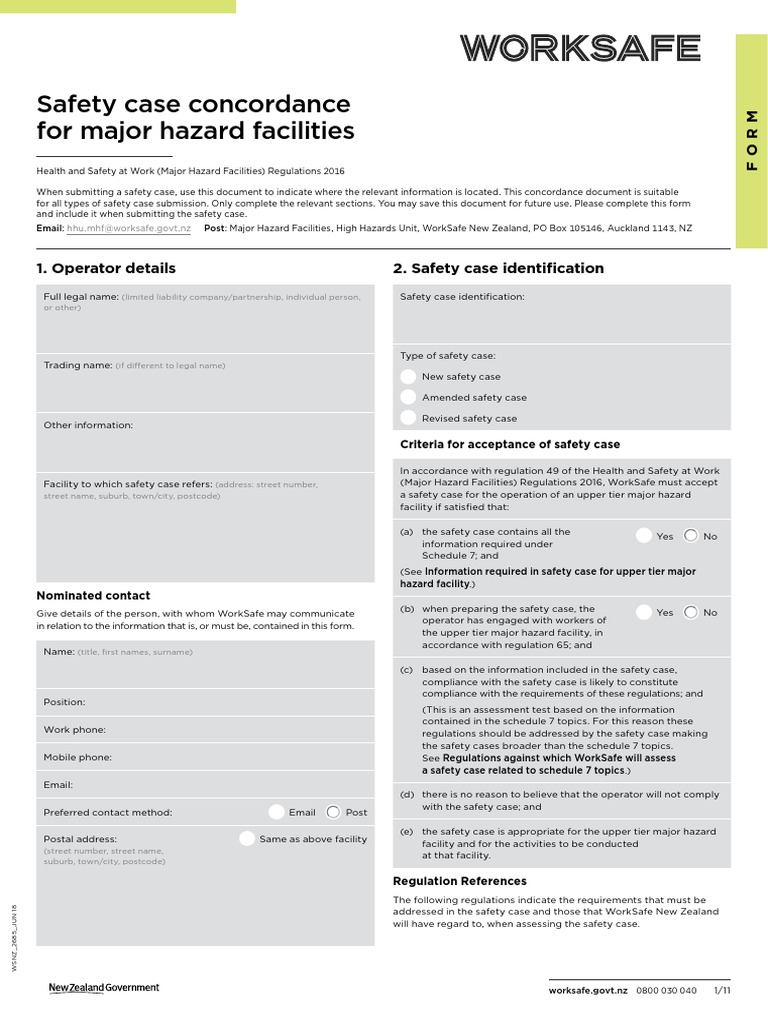 WKS 14 Toolshed Form MHF Safety Case Concordance v4 0 FA LR | PDF ...