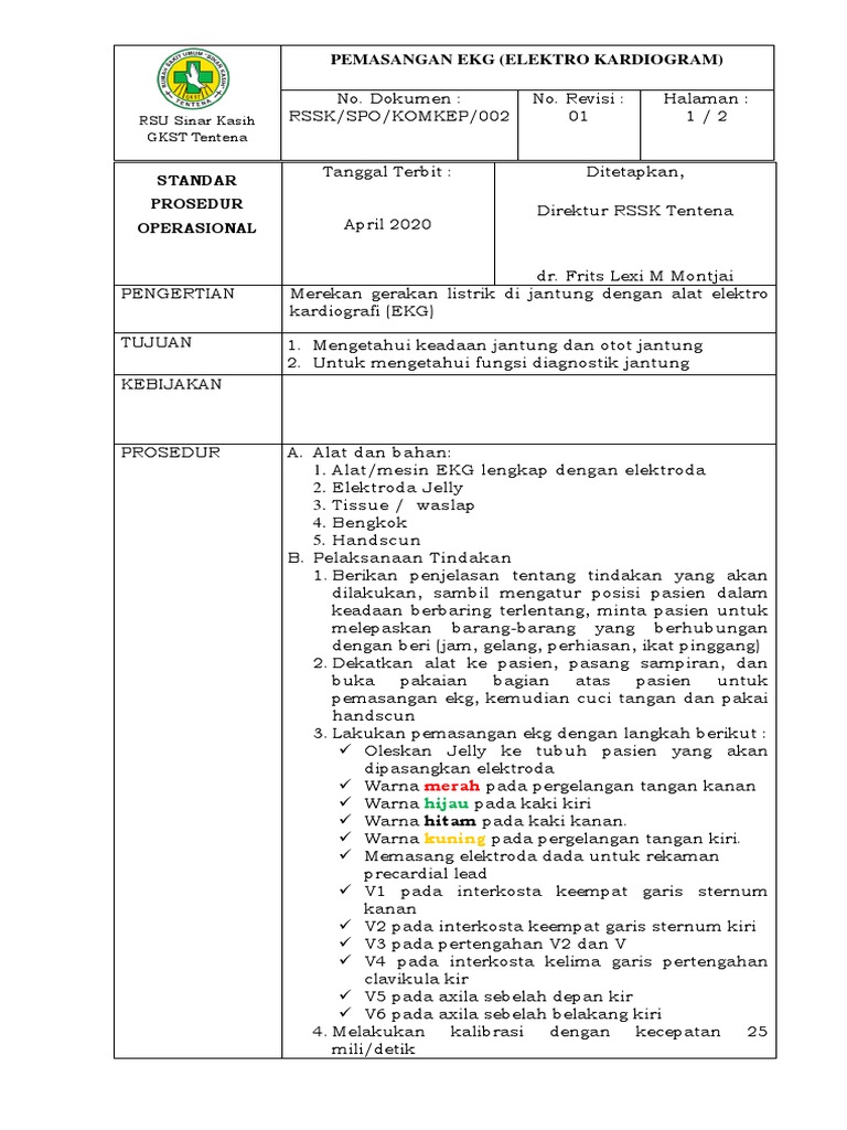 SPO-Pemasangan EKG | PDF