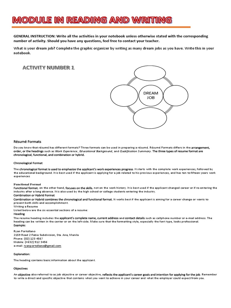 Module in Reading and Writing | Download Free PDF | Résumé | Scientific ...