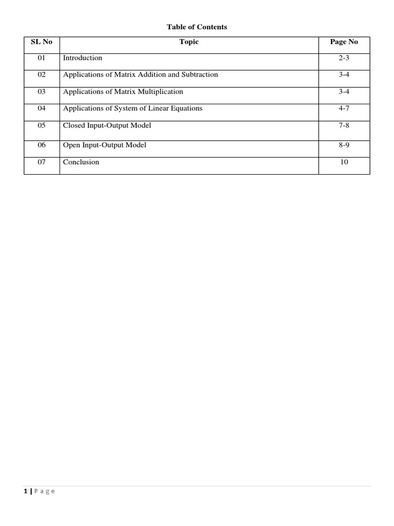 A Matrix | PDF | Input–Output Model | Matrix (Mathematics)