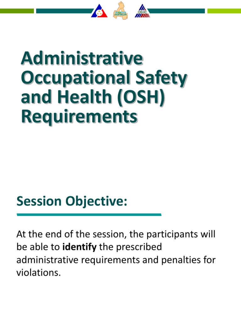 Module 6 - Admin OSH Requirements - BOSH For SO1 | PDF | United States ...