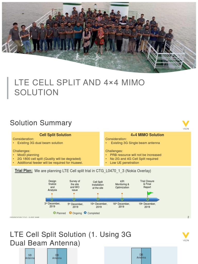 LTE Cell Split and 44 MIMO Solution | PDF | 4 G | Lte (Telecommunication)