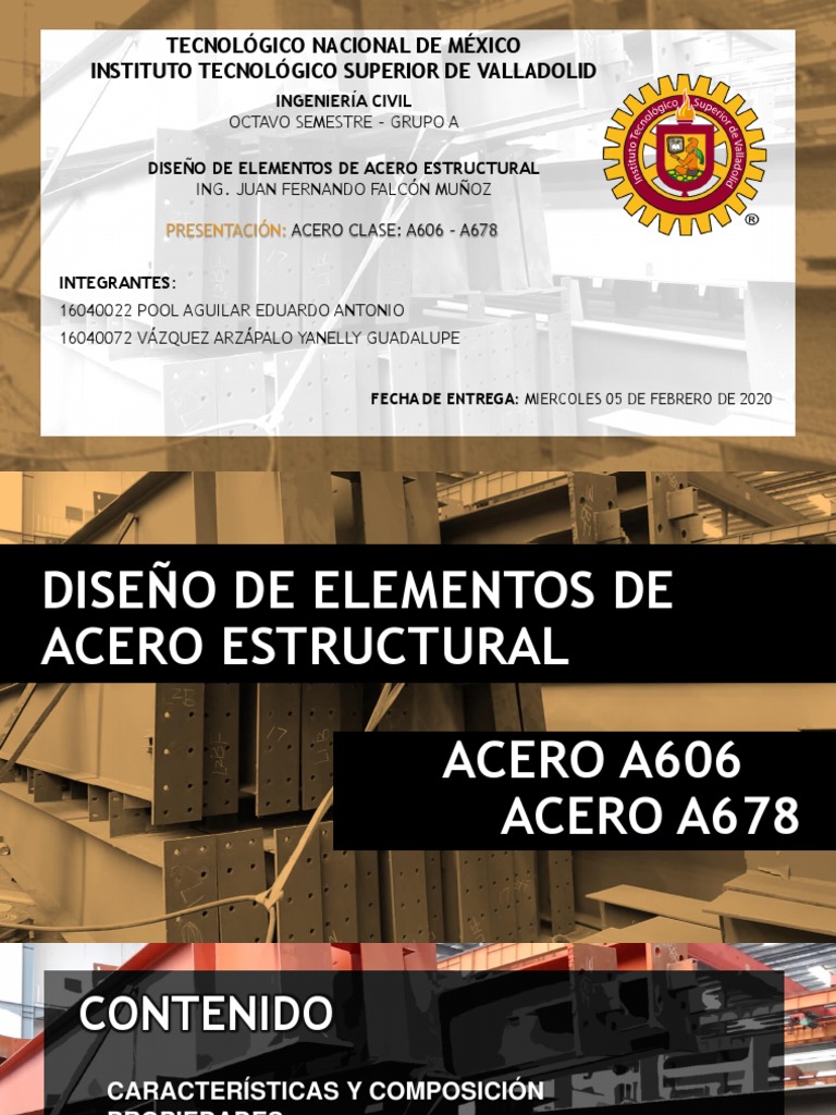 Características del Acero A606 y A678 | PDF | Acero | Cobre