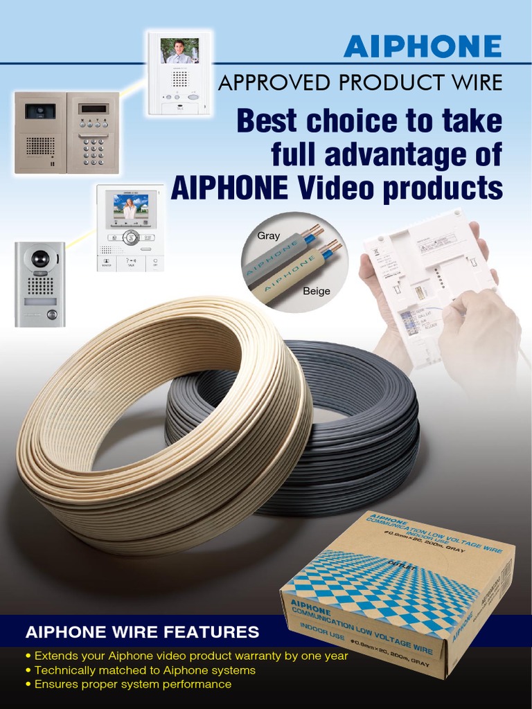Aiphone Wire Catalog A | Download Free PDF | Wire | Electrical Conductor