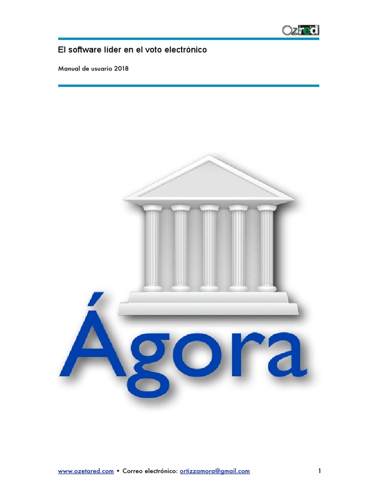 Manual Agora | Descargar gratis PDF | Votación | Programa de computadora