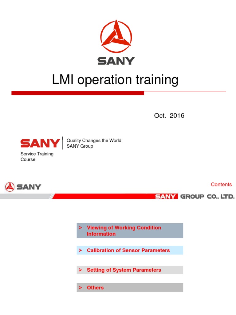 LMI operation training（英文）李伟 | PDF | Throttle | Crane (Machine)