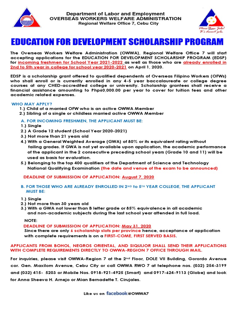 Edsp Poster - Sy 2020-2021 | PDF | College | Educational Stages