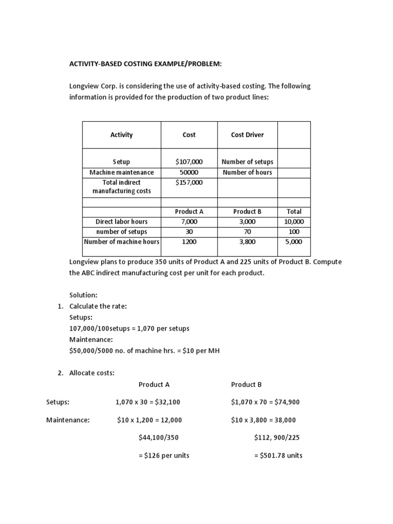 ABC-sample Problem | PDF | Business Economics | Economies