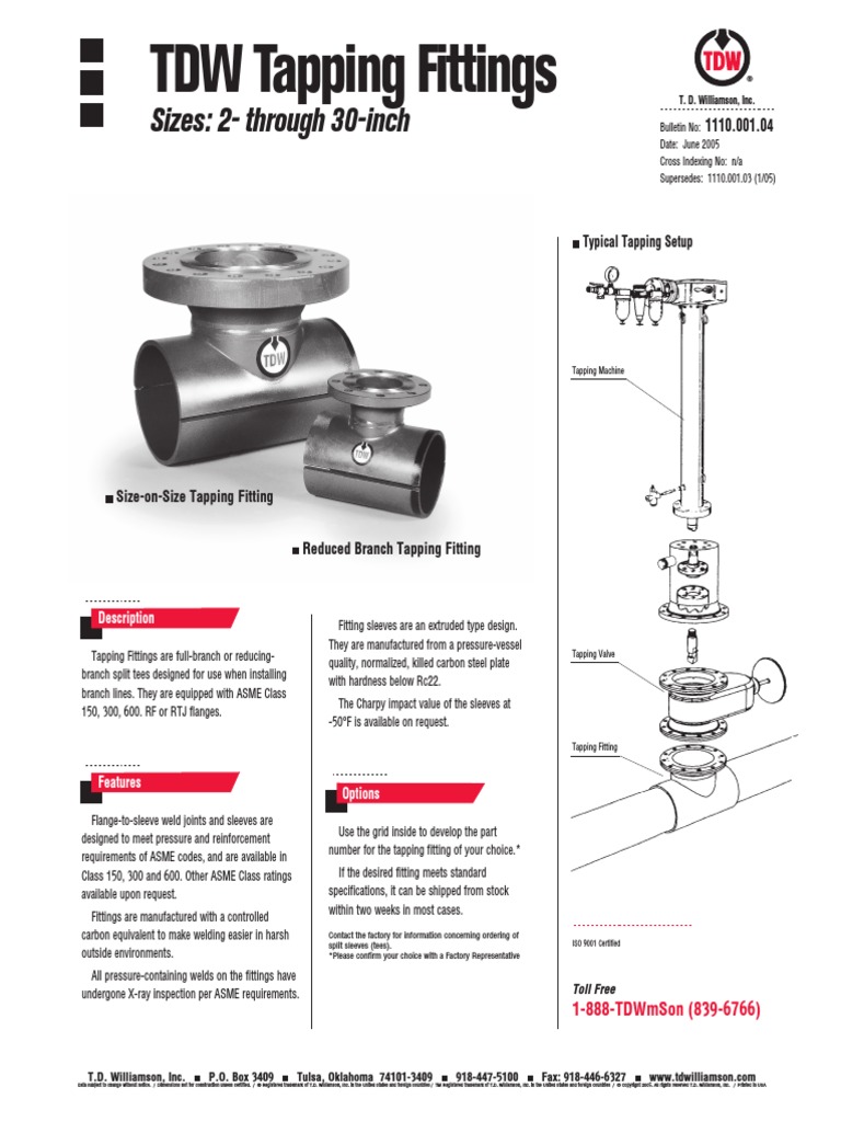 Tapping Fittings | PDF | Mechanical Engineering | Nature