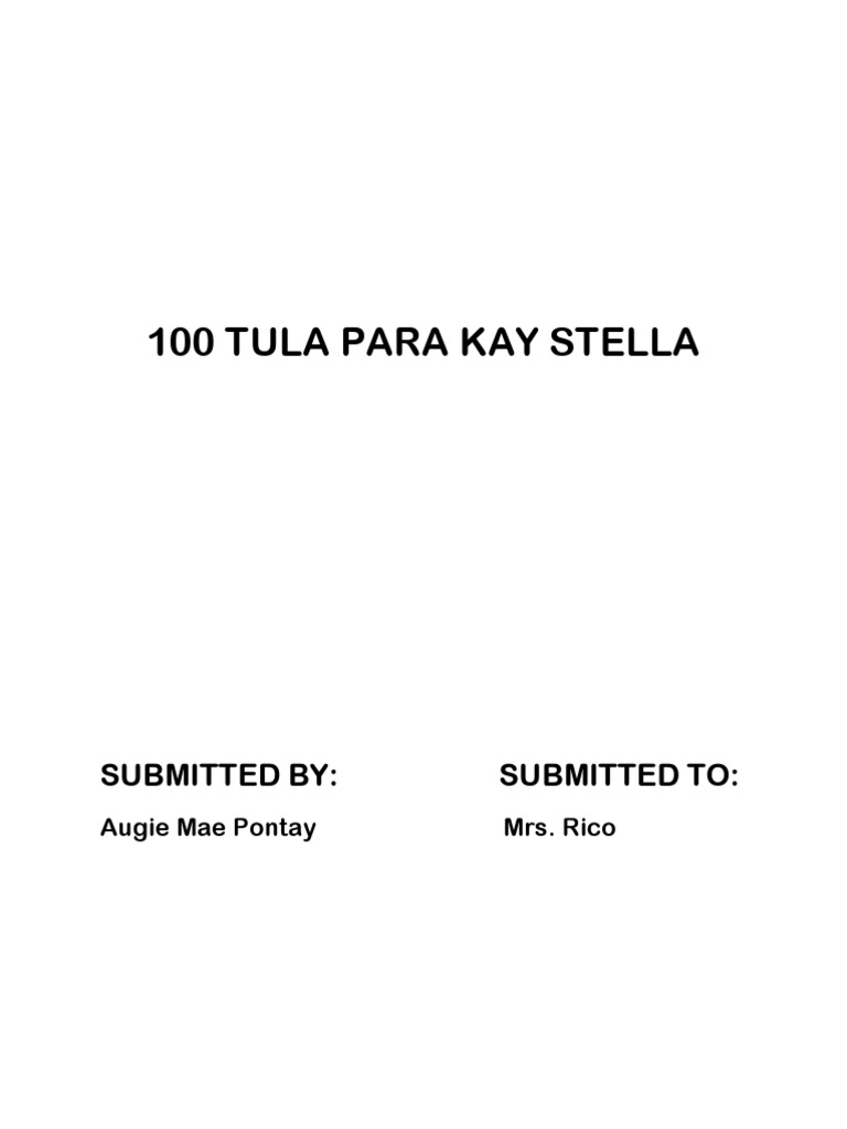 Tula para Kay Stella | PDF
