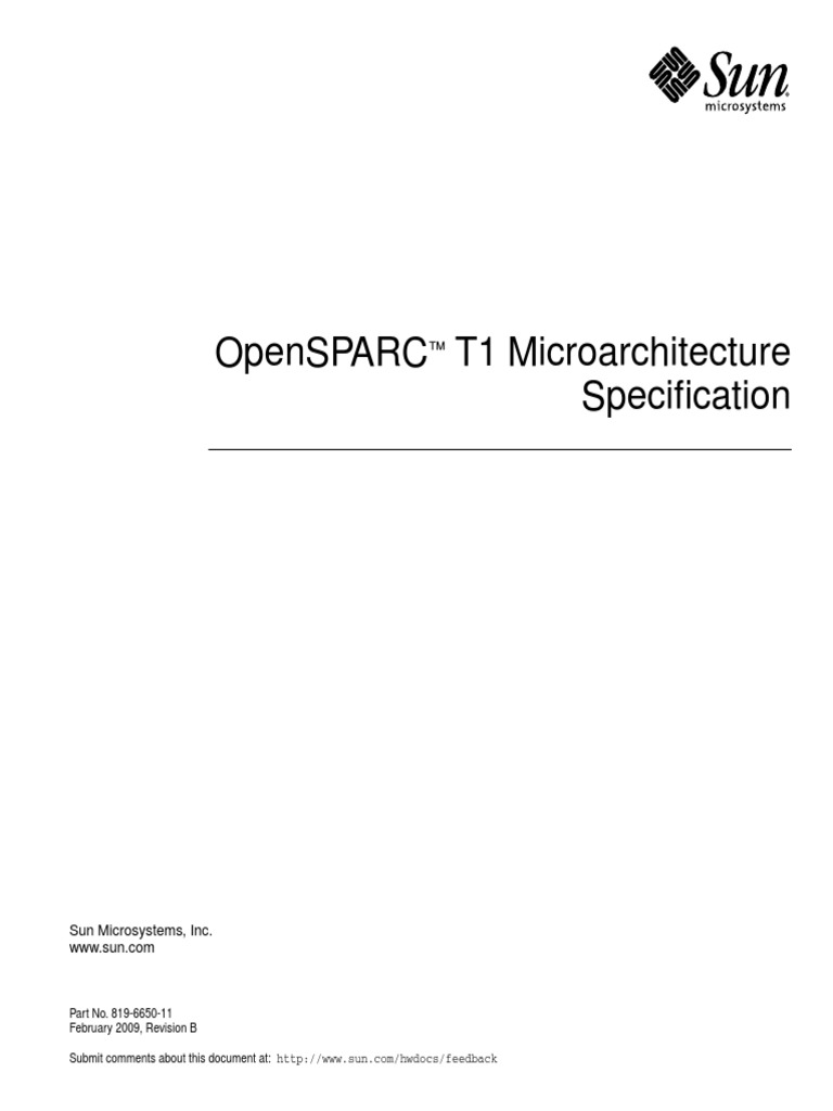 OpenSPARCT1 Micro Arch PDF | PDF | Cpu Cache | Central Processing Unit
