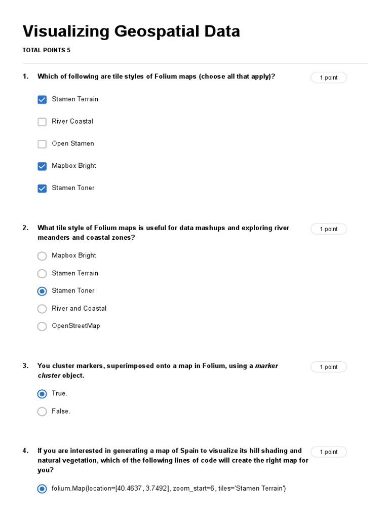 Visualizing Geospatial Data - Coursera 4 | PDF | Teaching Methods & Materials