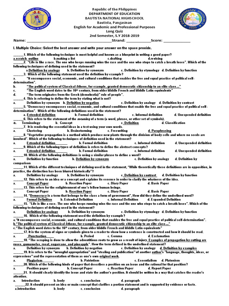 Final Eaap | PDF | Definition | Concept