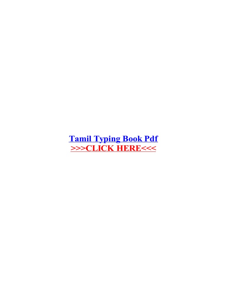 Tamil Typing Book PDF Wordpresscom PDF PDF