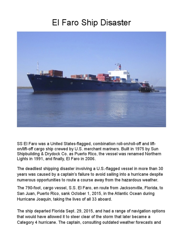 El Faro Ship Disaster | PDF | Art | Young Adult