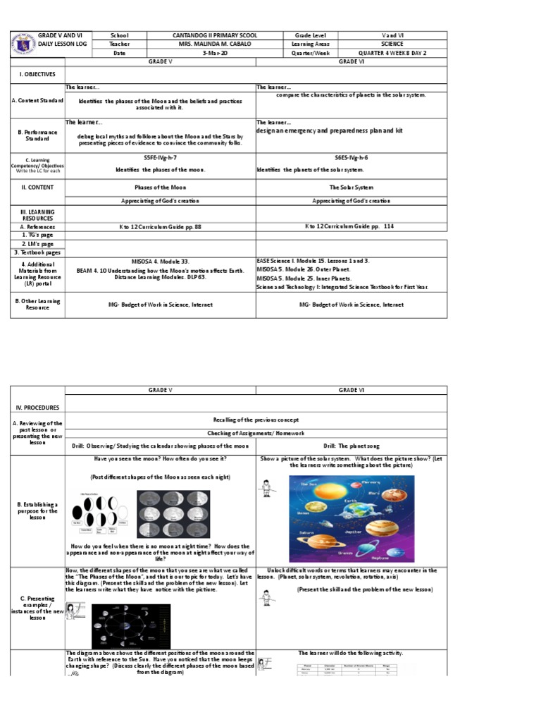 Cot-Science 5 & 6 - Multigrade Class | PDF