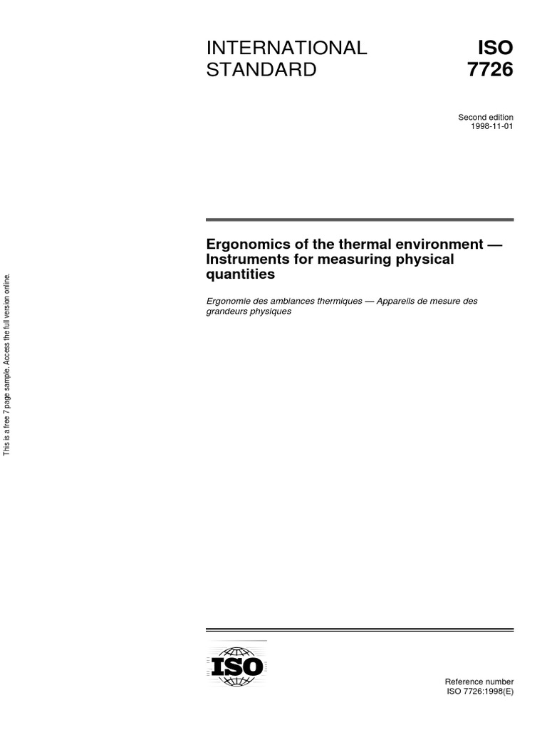 Iso 7726-1998 PDF | PDF