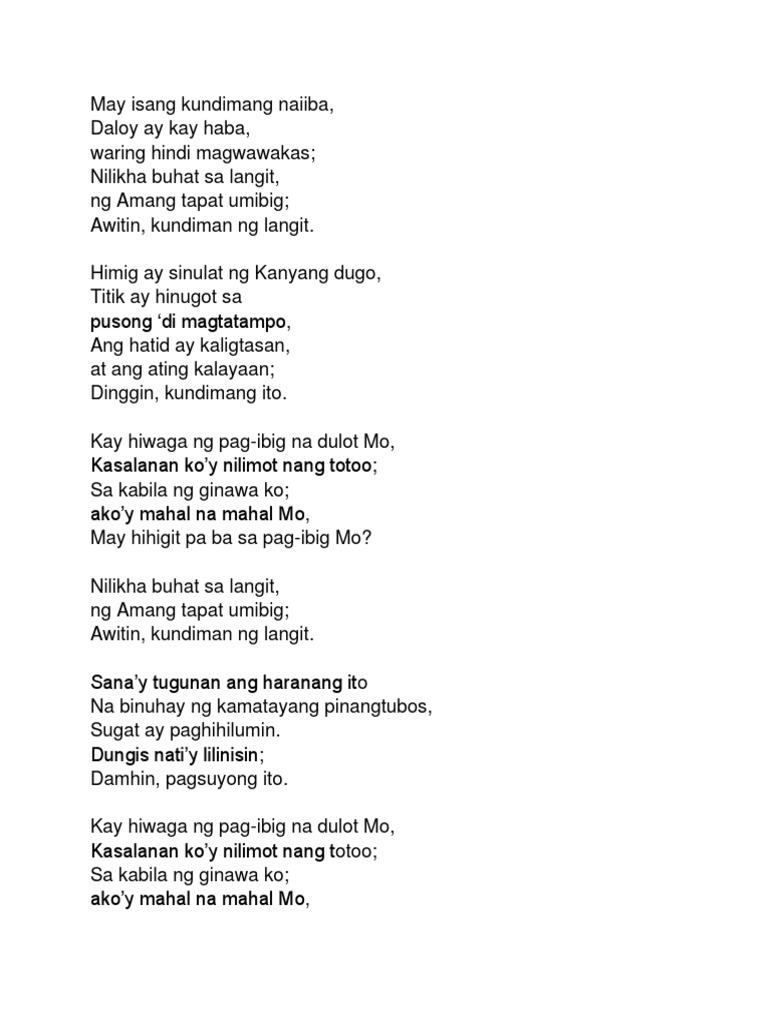 May Isang Kundimang Naiiba | PDF