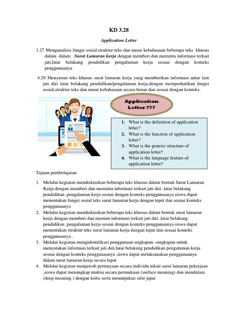 KD 3.28 Application Letter | PDF