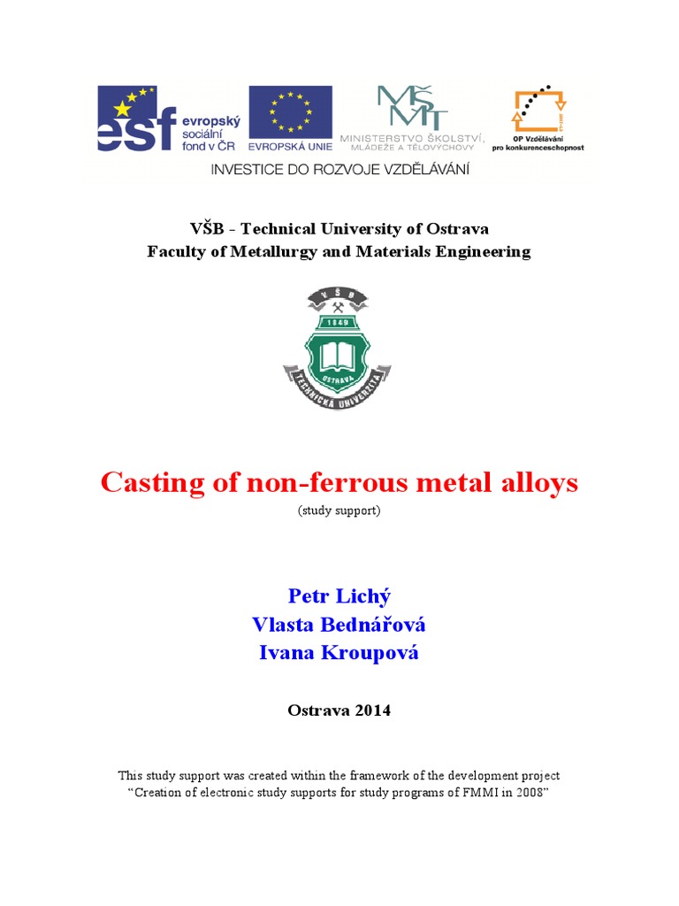 Foundations of Casting Non-Ferrous Metal Alloys: A Study Guide on the ...