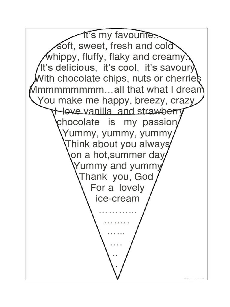 Concrete Poem Ice Cream