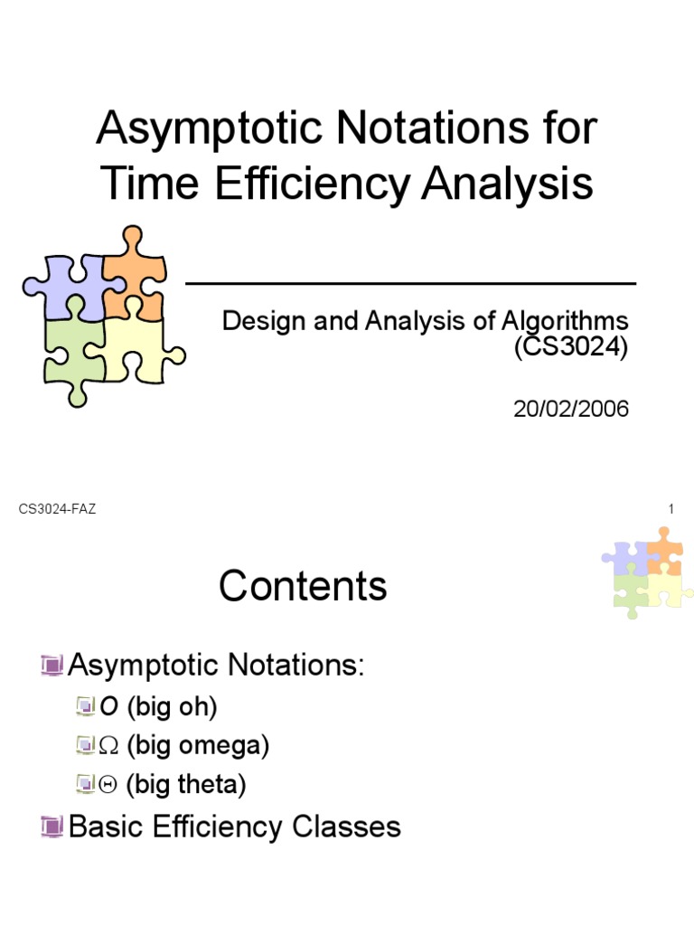 2 - Asymptotic Notations For Time Efficiency Analysis | PDF | Computers